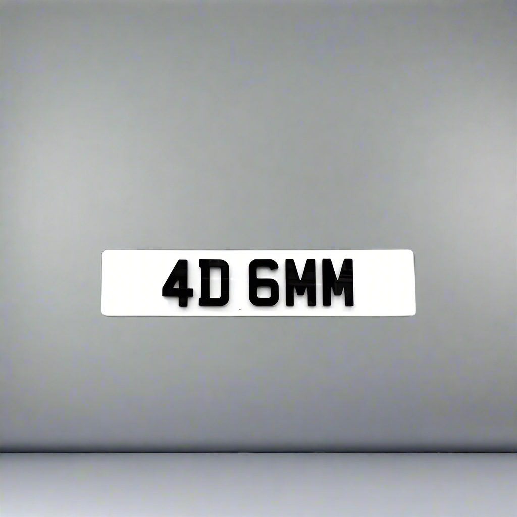 4D 6MM Number Plate | 6MM Number Plate | AA PLATES