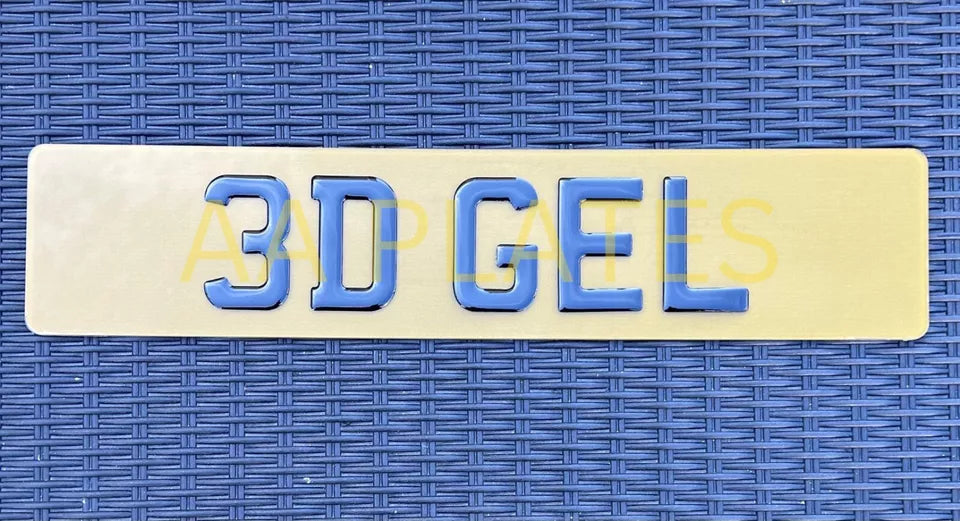 4D 5mm Number Plates | 3D Gel Number Plates | AA PLATES