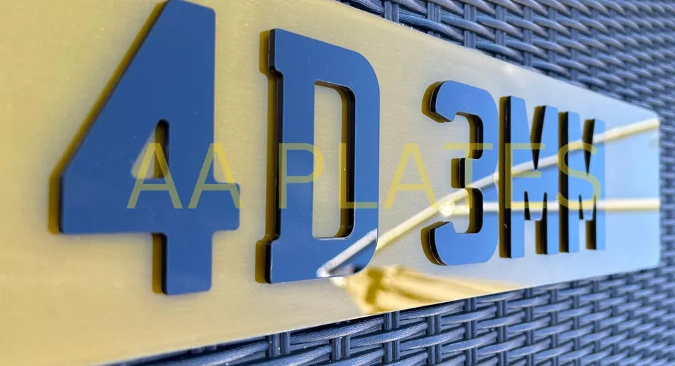 4D 5mm Number Plates | 3D Gel Number Plates | AA PLATES